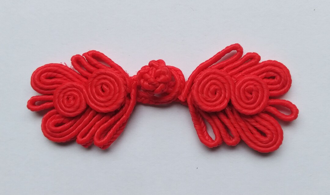 Six 6 Pairs Red Chinese Frogs Fasteners Closure Oriental - Etsy