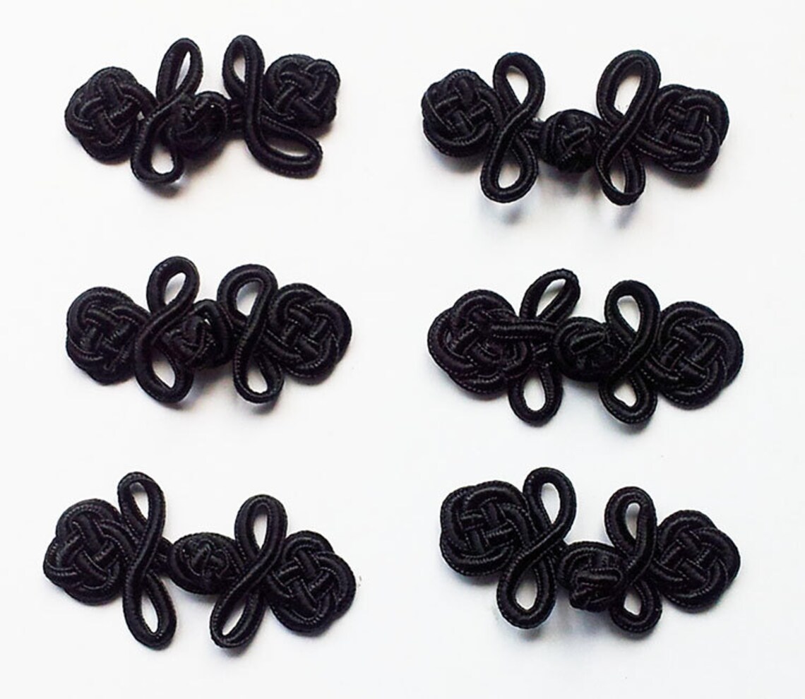 Six Pairs Black Very Small Chinese Frogs Fasteners Closure - Etsy