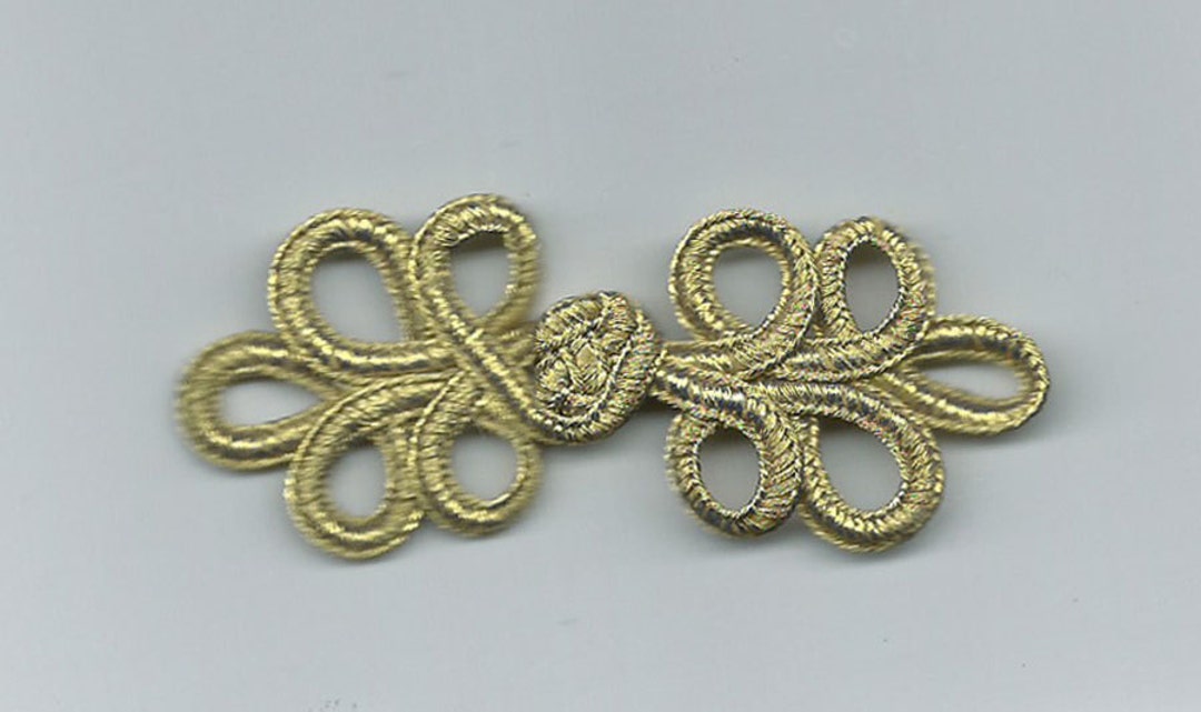 Six Pairs Gold Loop Braid Chinese Frogs Fasteners Closure - Etsy