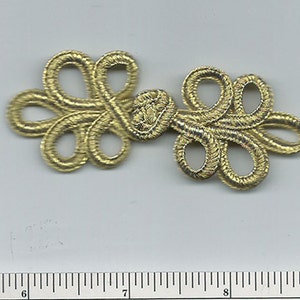 Six Pairs Gold Loop Braid Chinese Frogs Fasteners Closure - Etsy