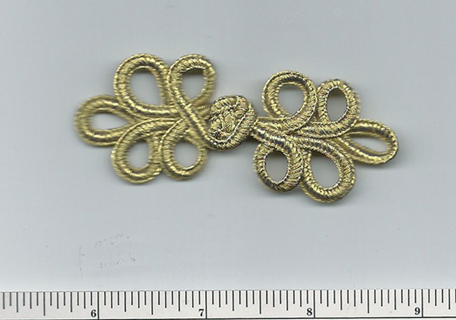 Six Pairs Gold Loop Braid Chinese Frogs Fasteners Closure - Etsy