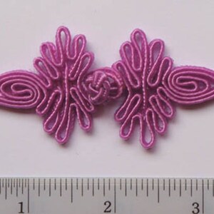 Six Pairs Purple Chinese Frogs Fasteners Closure Buttons Zen Fashion ...