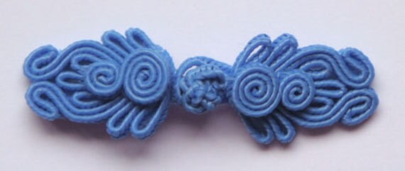 Six Pairs Blue Chinese Frogs Fasteners Closure Buttons | Etsy