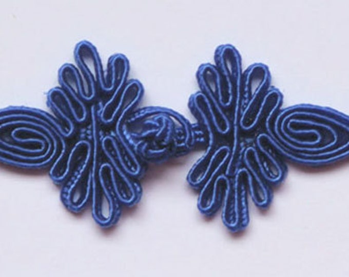 Six Pairs Dark Blue Chinese Frogs Fasteners Closure Buttons - Etsy