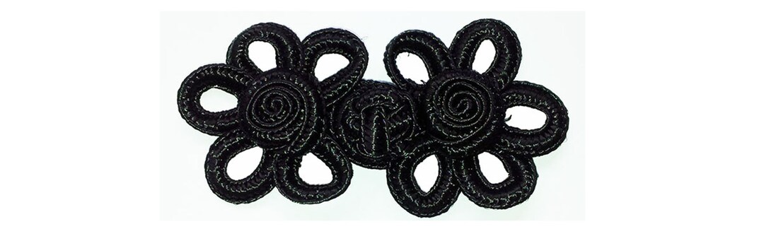 Five Pairs Black Chinese Frogs Fasteners Closure Buttons LAST LOT of ...