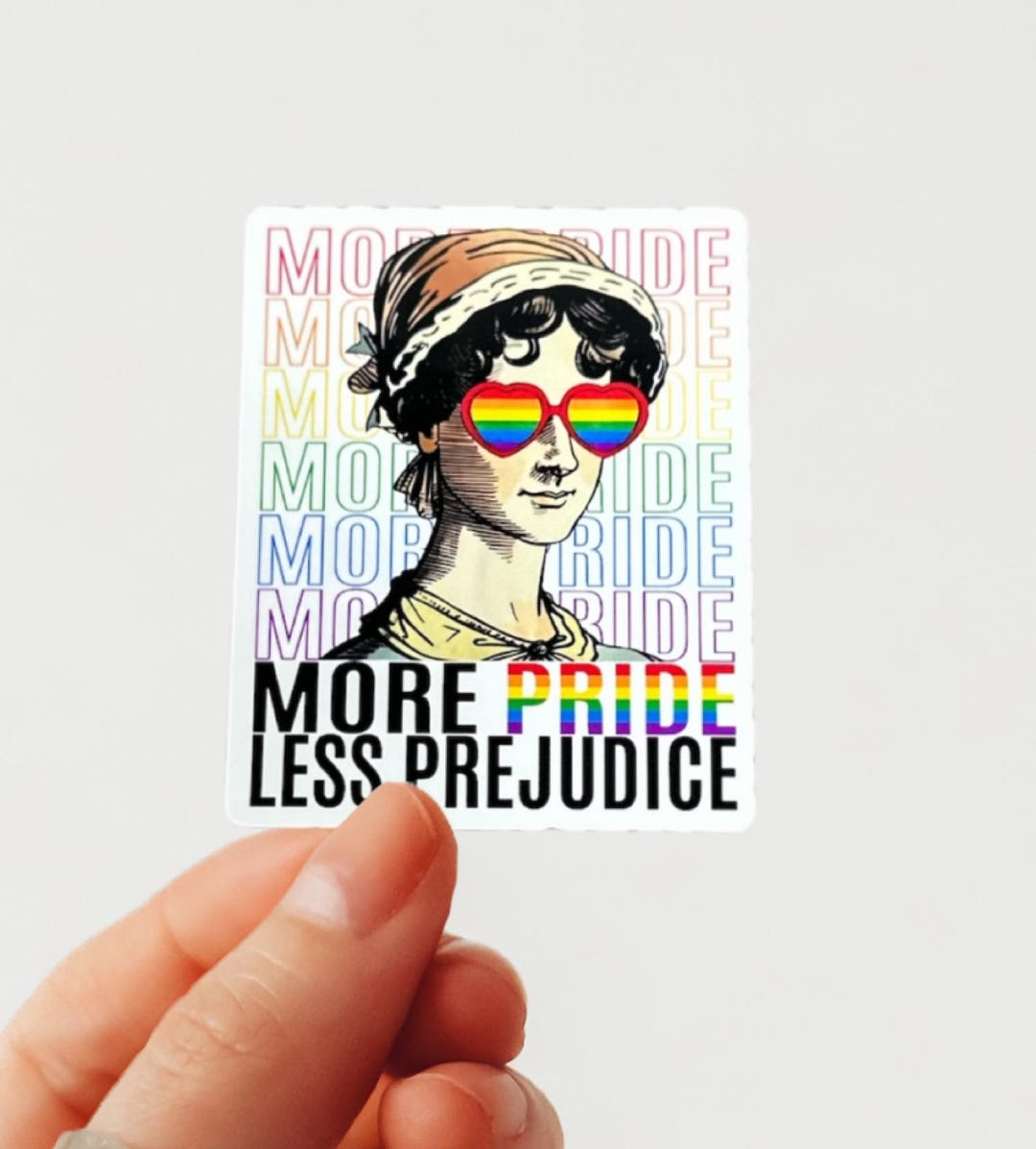 More Pride Less Prejudice Sticker, Die Cut Vinyl Sticker, Easy Peel ...