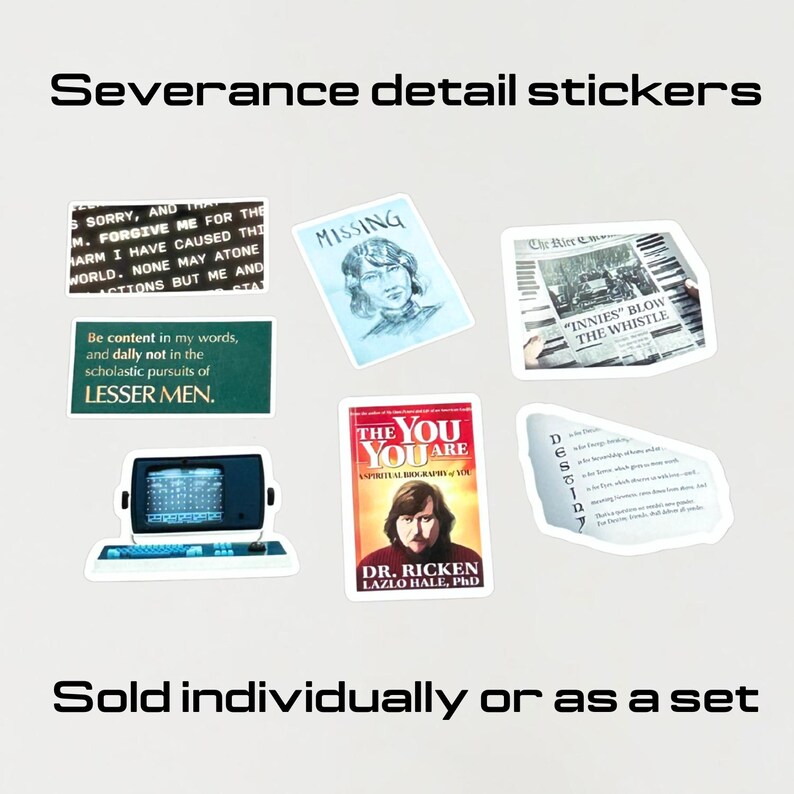 The You You Are Book Sticker, Severance Sticker, Ricken Sticker, Lumon ...