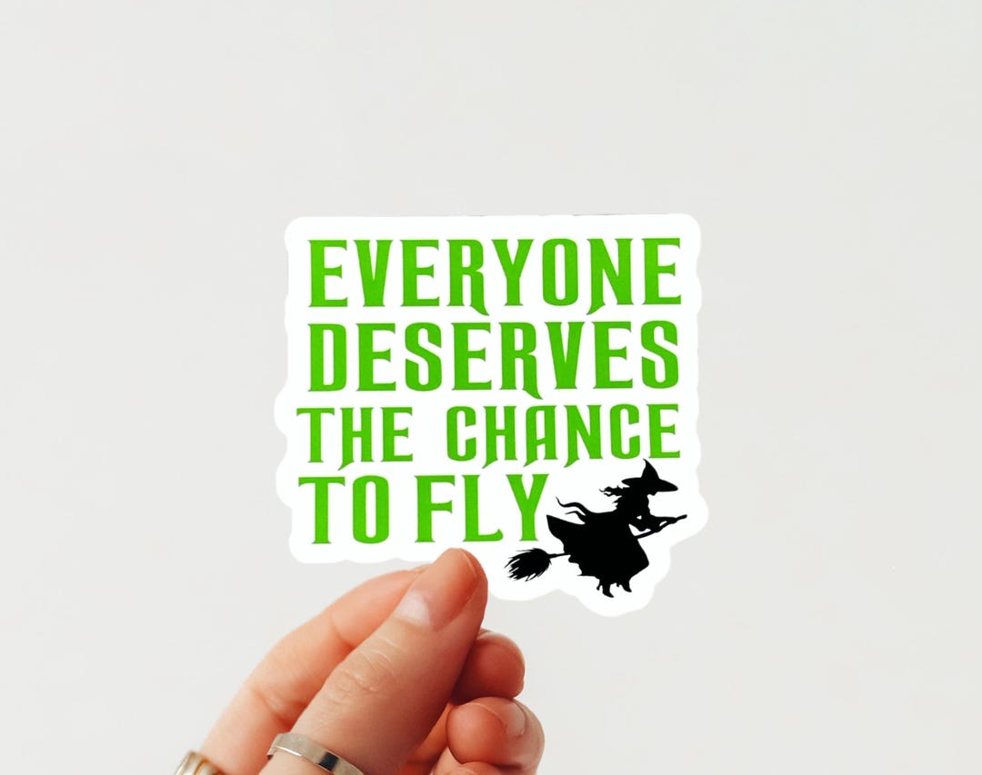 Everyone Deserves the Chance to Fly Sticker, Die Cut, Easy Peel, Laptop ...
