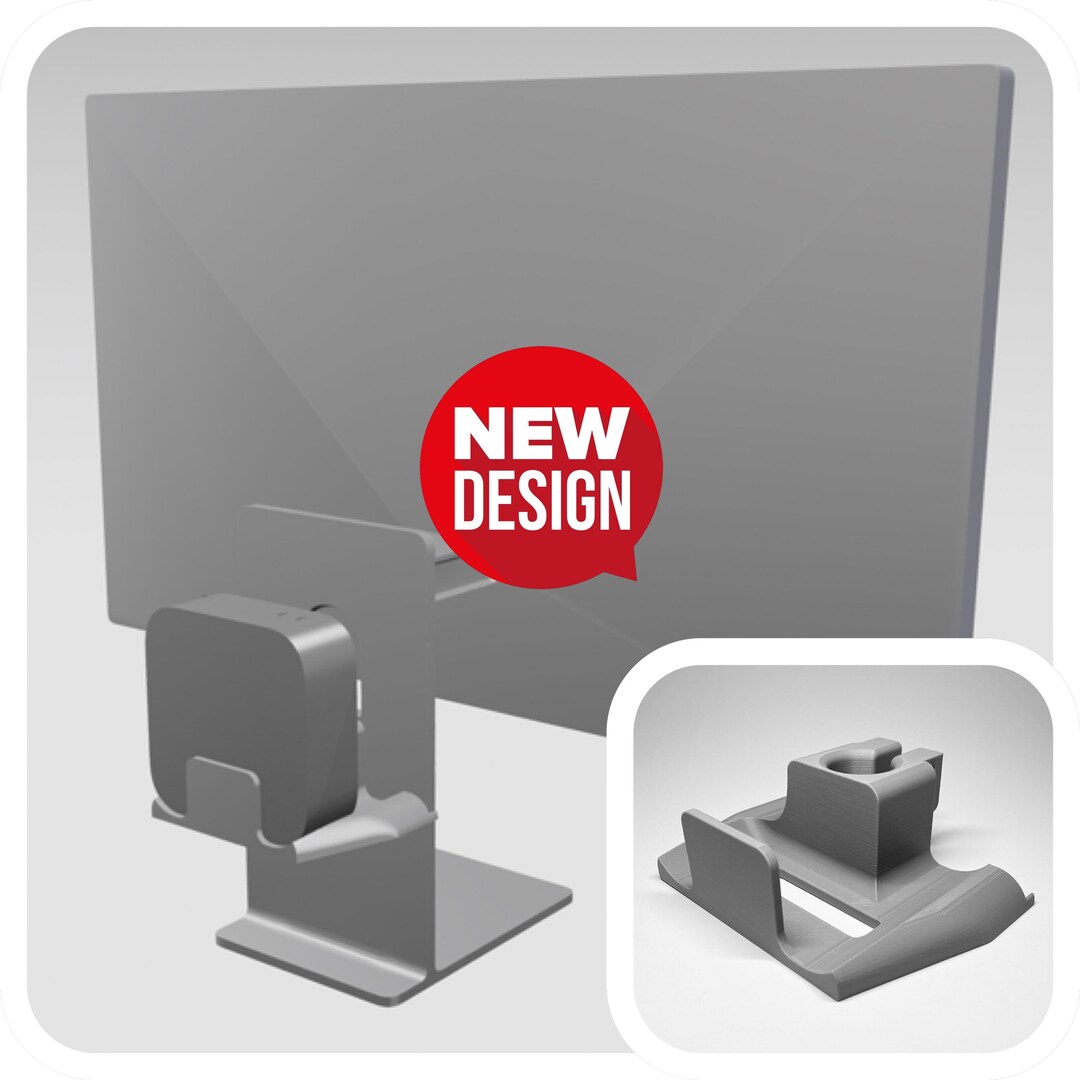 Apple Studio Display "mac Mini M4" Mount With Pass-through Holes for ...