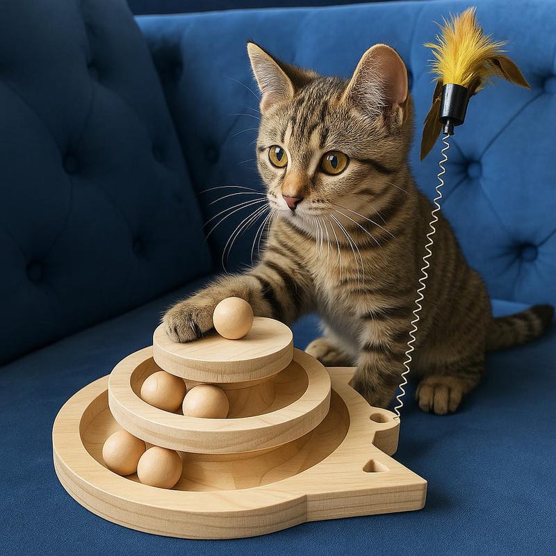 Wooden Cat Toys - Etsy