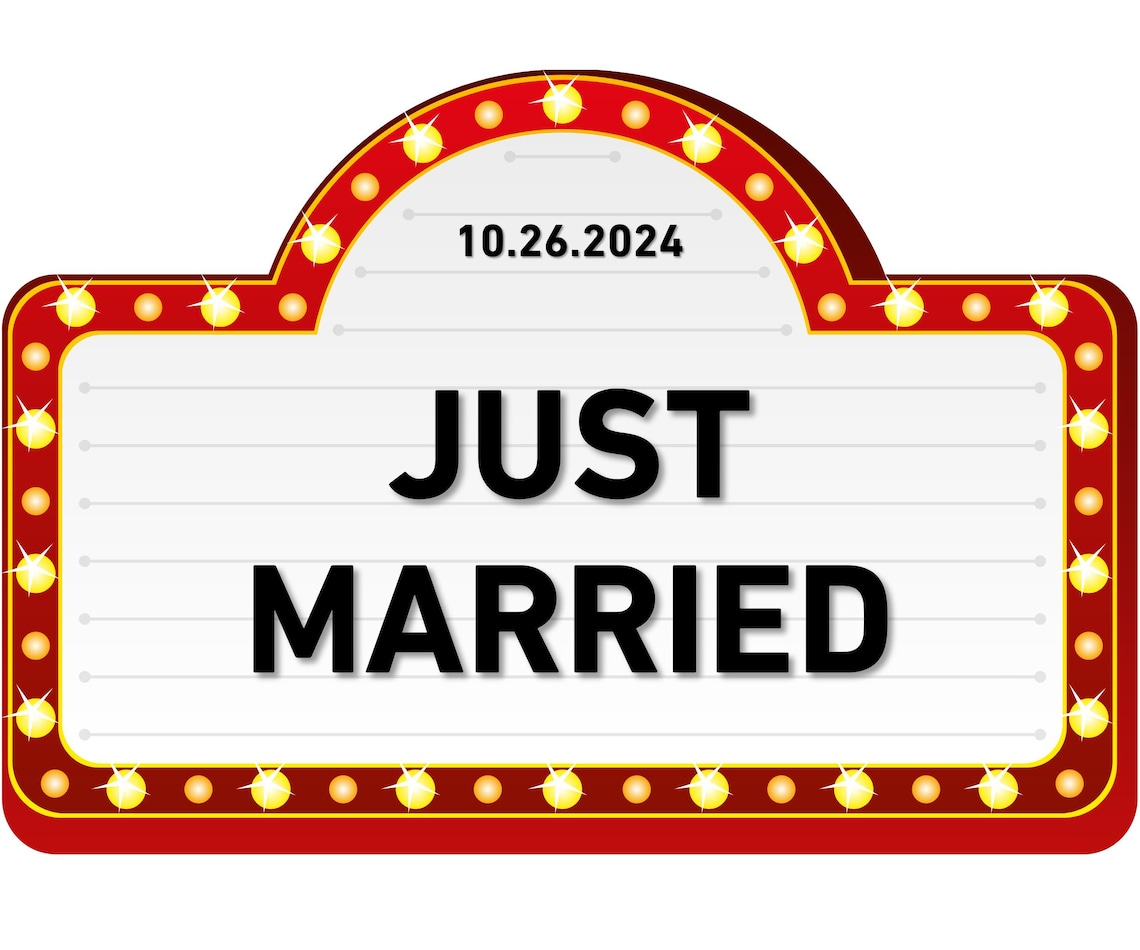 Wedding Marquee Sign Template, Just Married, Introducing Couple ...