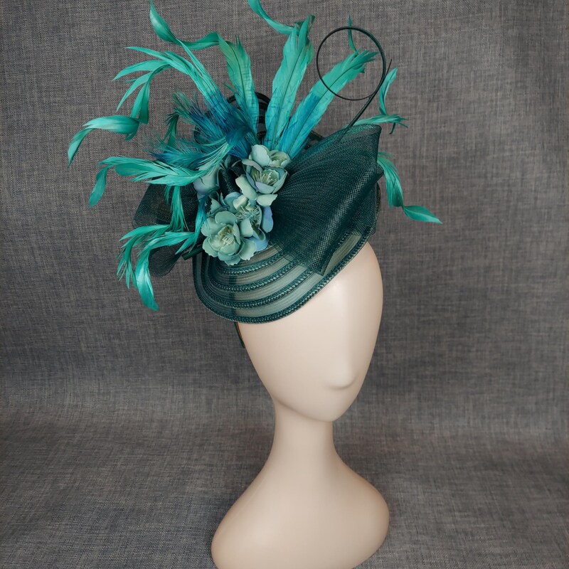 Teal Fascinator - Etsy