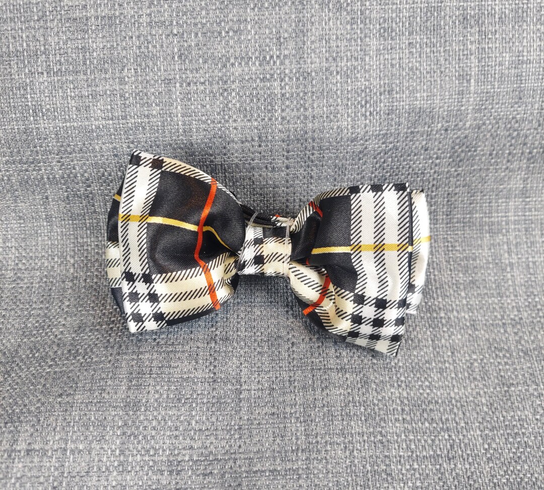 Mens Bow Tie Black White Yellow Red Plaid Kentucky Derby - Etsy