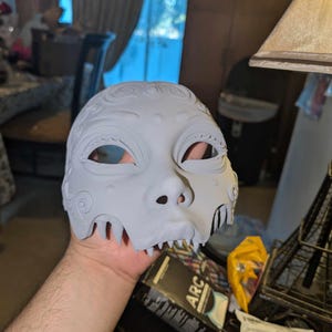 Geisha Masquerade Horror Mask, Sanded and Primed and Ready to Paint - Etsy