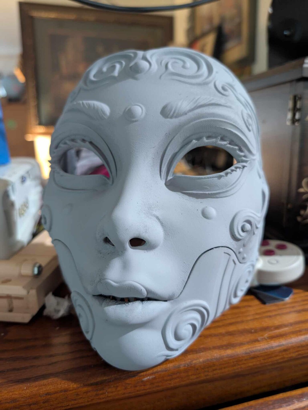 Geisha Masquerade Horror Mask, Sanded and Primed and Ready to Paint - Etsy