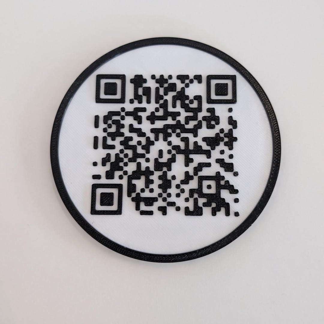 Personalized 3D Printed QR Code Coaster Custom Scan-to-link Drink ...