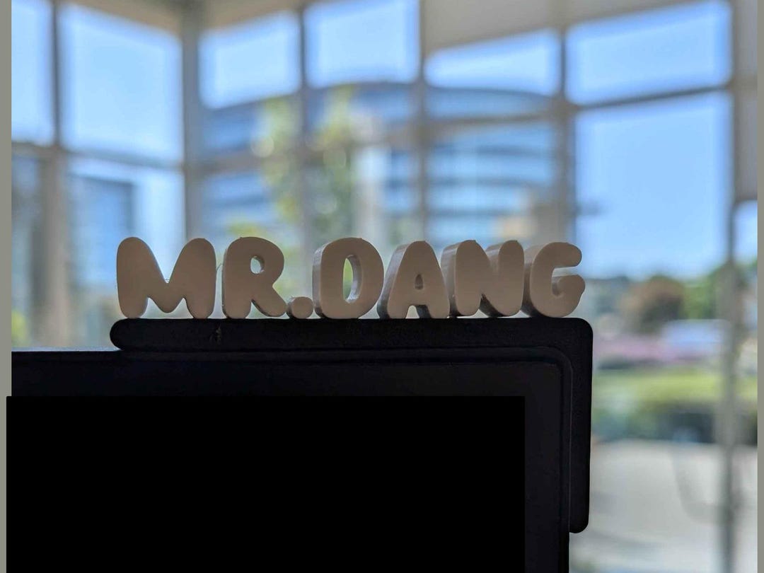 Custom 3dprinted Name Tag Holder for Monitors, Personalized Desk ...