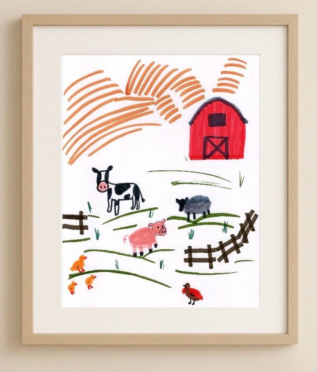 Whimsical Farm Animal Print: Barnyard Nursery Decor - Etsy