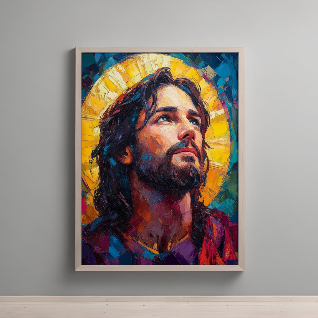 Jesus Christ Portrait, Christian Wall Art, Religious Painting of Jesus ...