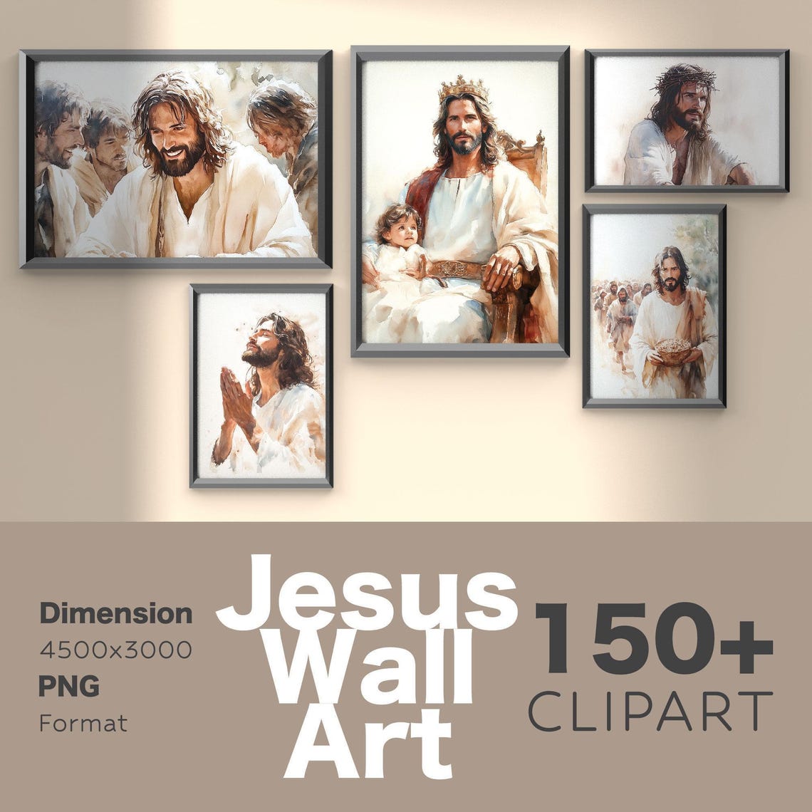 150+ PNG Jesus Clipart, Christian Art Graphics, Religious Digital ...