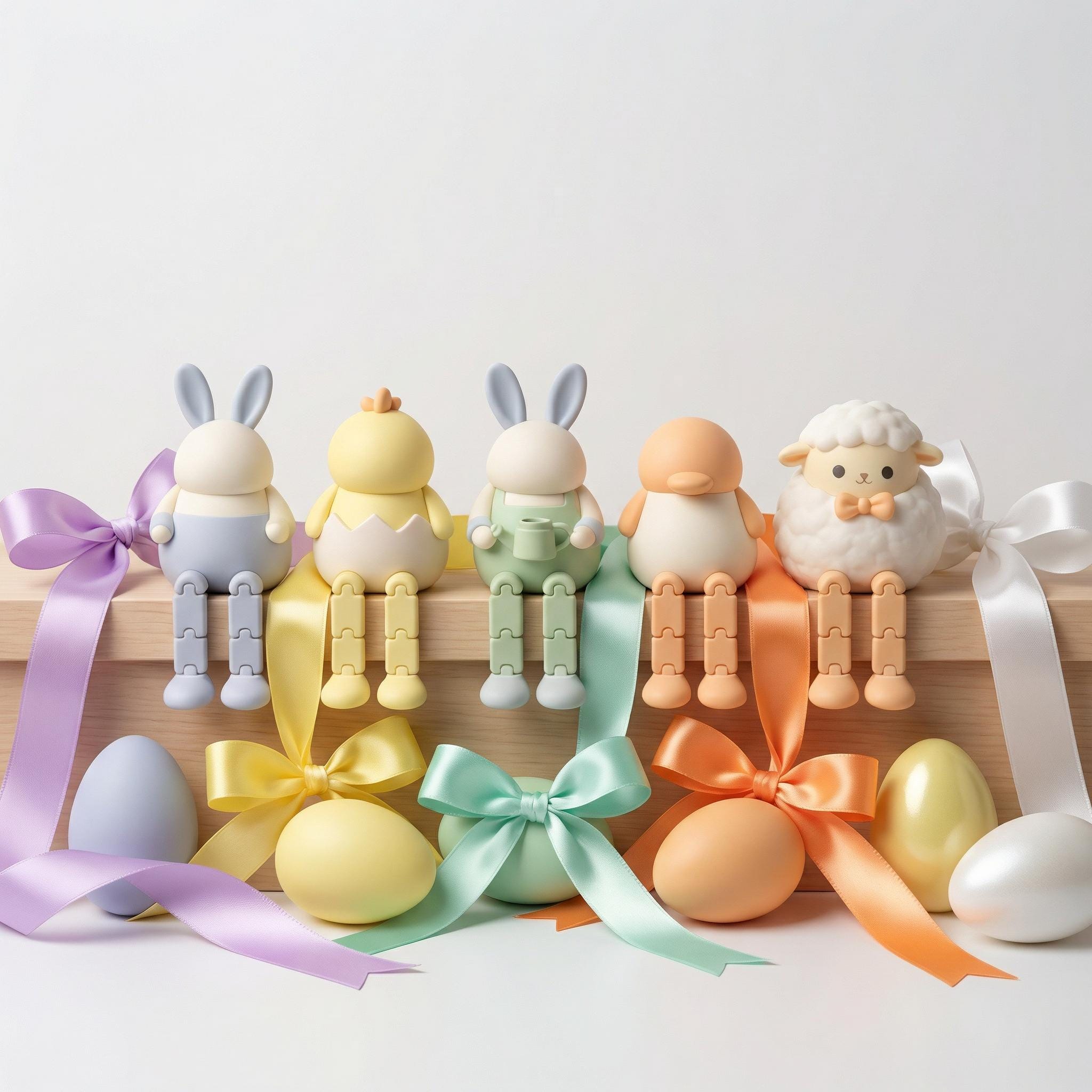 10easter Shelf Sitter STL Bundle, Articulated Easter Animals for 3D ...