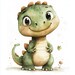 20 PNG Cute Dinosaur Clipart, Kids Dino Illustrations, Prehistoric ...