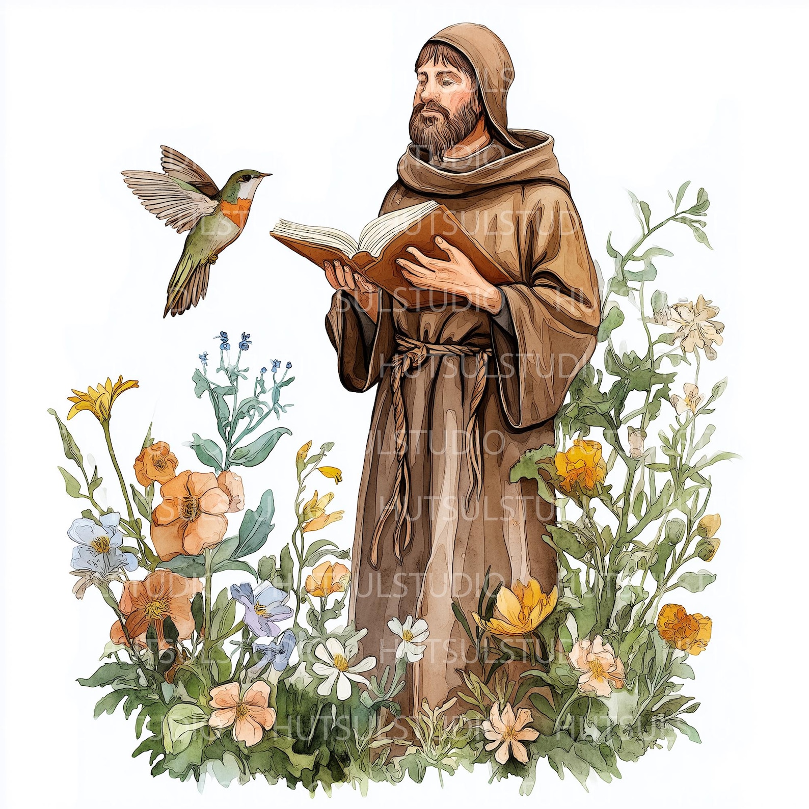 20 PNG Saint Francis of Assisi Clip Art, Religious Illustrations ...