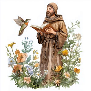 20 PNG Saint Francis of Assisi Clip Art, Religious Illustrations ...
