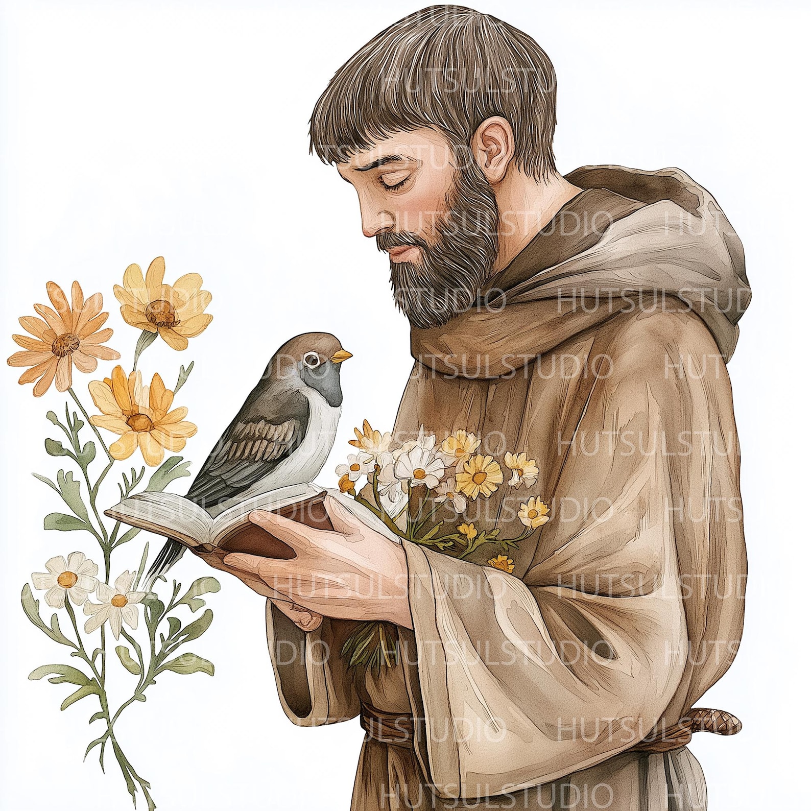 20 PNG Saint Francis of Assisi Clip Art, Religious Illustrations ...