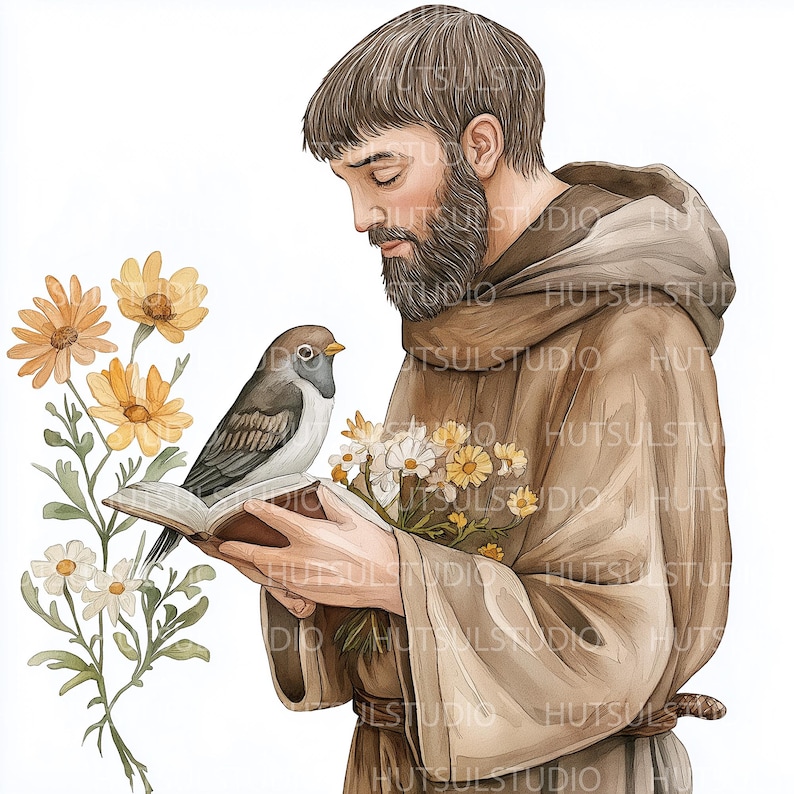 20 PNG Saint Francis of Assisi Clip Art, Religious Illustrations ...