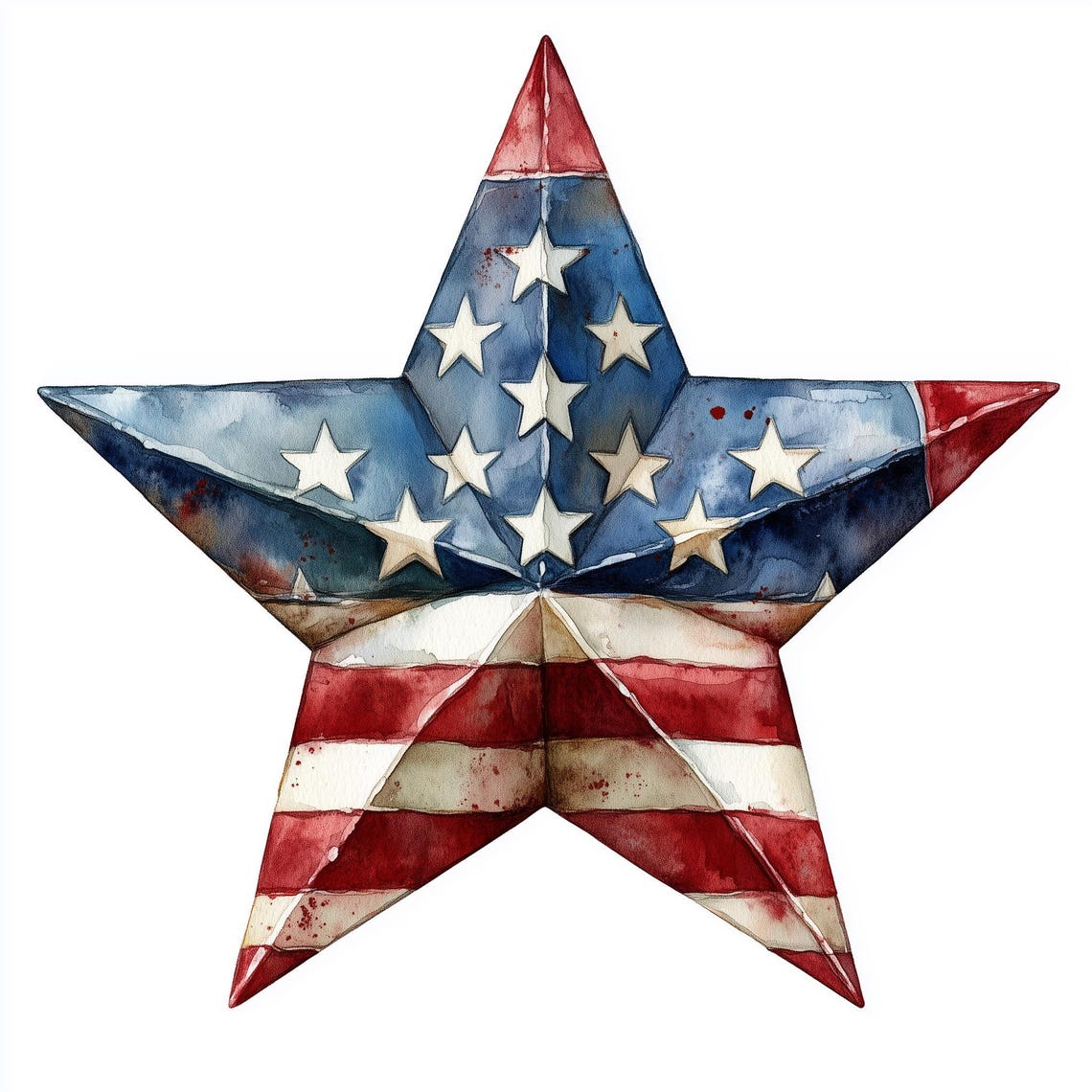 Retro Patriotic Stars Clipart Pack, 4th of July Sublimation PNG, USA ...
