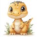 20 PNG Cute Dinosaur Clipart, Kids Dino Illustrations, Prehistoric ...