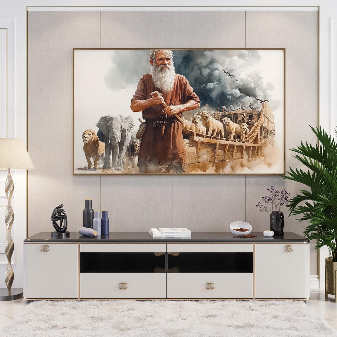 Bible Story Educational Poster, Noah’s Ark, Sunday School Learning ...