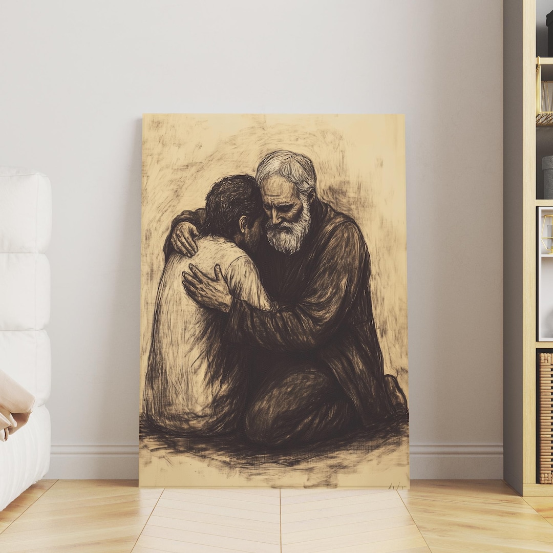 Prodigal Son’s Journey Digital Poster, Forgiveness and Redemption Bible ...