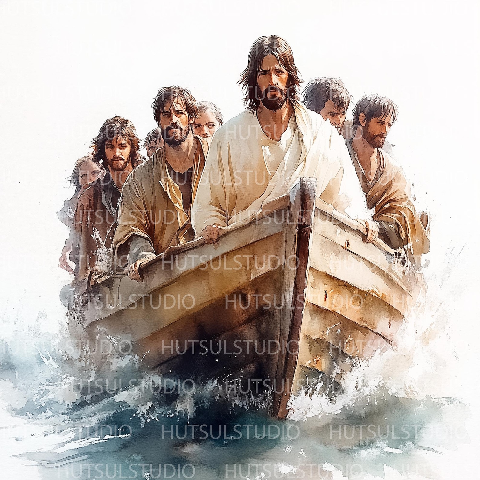 Bible Characters Clipart Bundle, 50 PNG Christian Illustrations, Bible ...