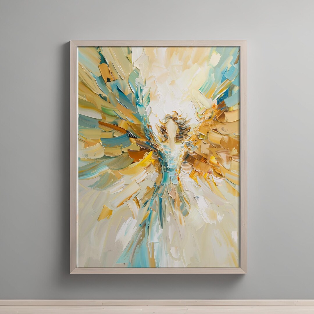 Guardian Angel Digital Poster, Spiritual Wall Art, Christian Home Decor ...