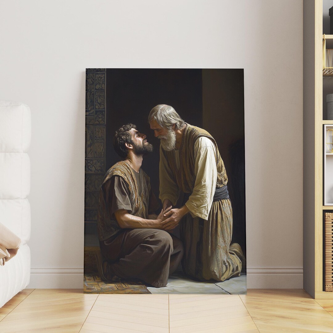 Biblical Parable Printable, Prodigal Son Art Poster, Christian Digital ...