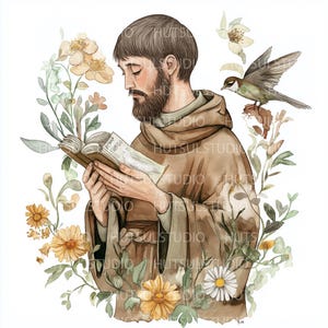 20 PNG Saint Francis of Assisi Clip Art, Religious Illustrations ...