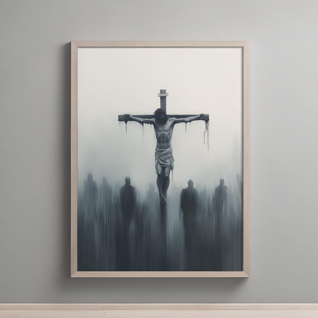 Jesus on the Cross, Crucifixion Art, Religious Painting, Christian Wall ...