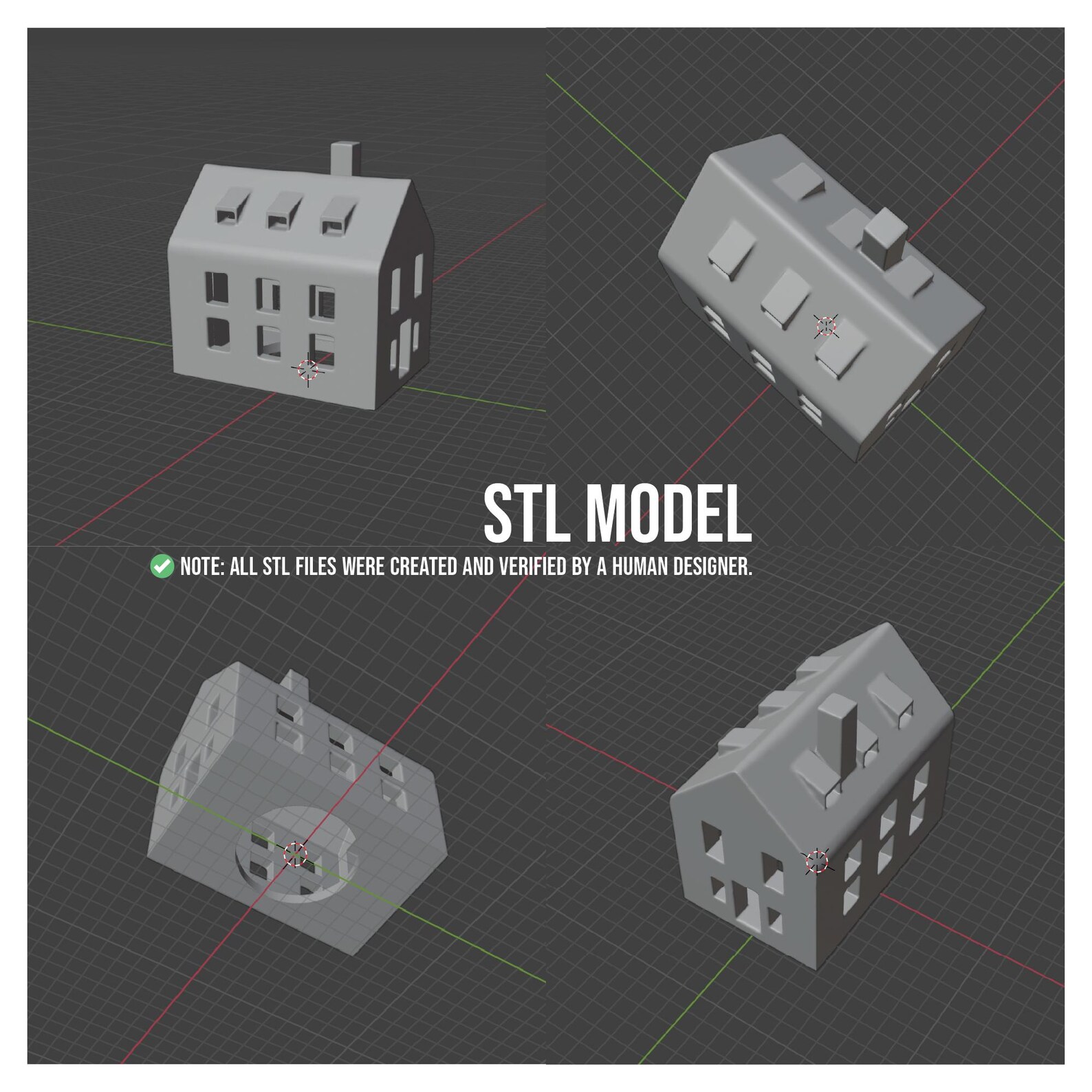 Magical Christmas Street, 3D Printable Winter Village Set, STL Files ...
