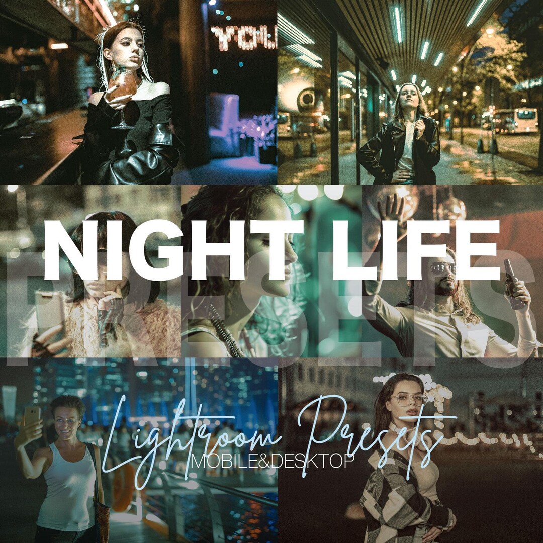 15 Night Life Lightroom Presets, Moody Filters for Night Photography ...