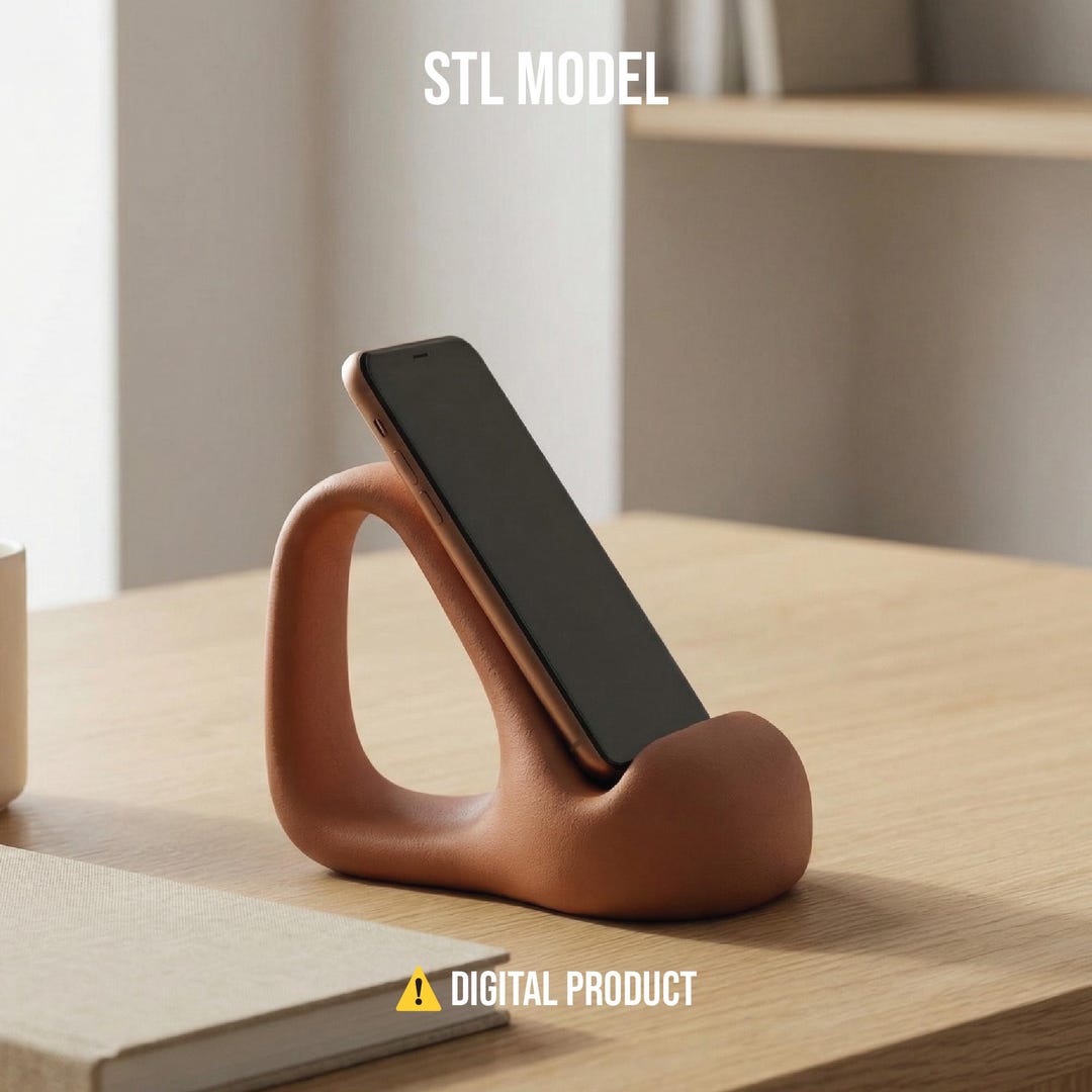 3D Printable Phone Stand, STL File for 3D Printing, Phone Holder for ...