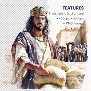 Old Testament Bible Clipart Mega Bundle, 1200 PNG Christian Clip Art ...