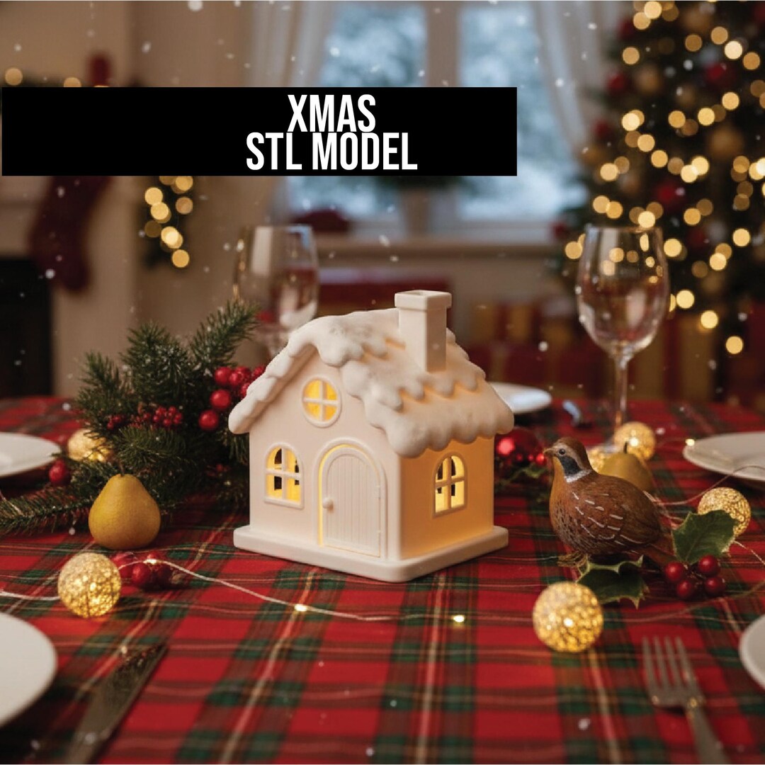 Christmas Santa Cottage STL Model for 3D Printing, North Pole House ...