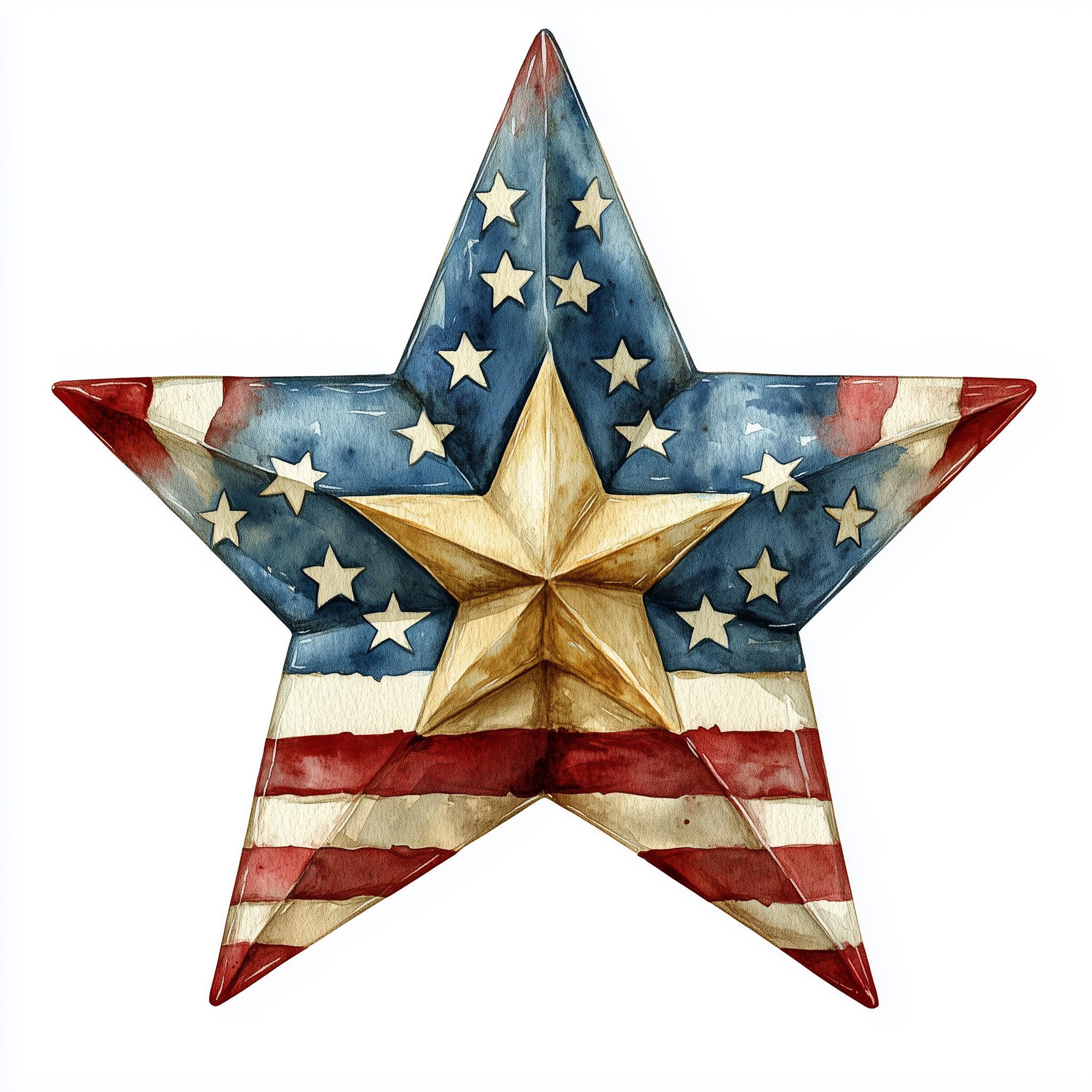 USA Stars 10PNG Clipart, Patriotic Star Bundle for DIY Crafts ...