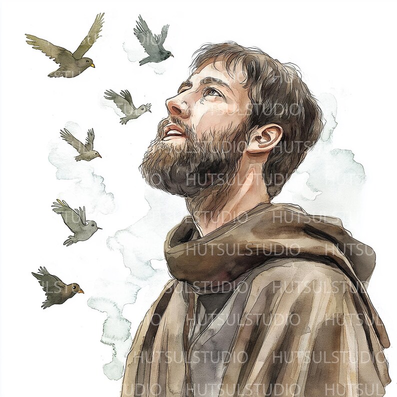 20 PNG Saint Francis of Assisi Clip Art, Religious Illustrations ...