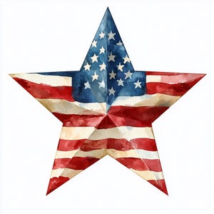 USA Stars 10PNG Clipart, Patriotic Star Bundle for DIY Crafts ...