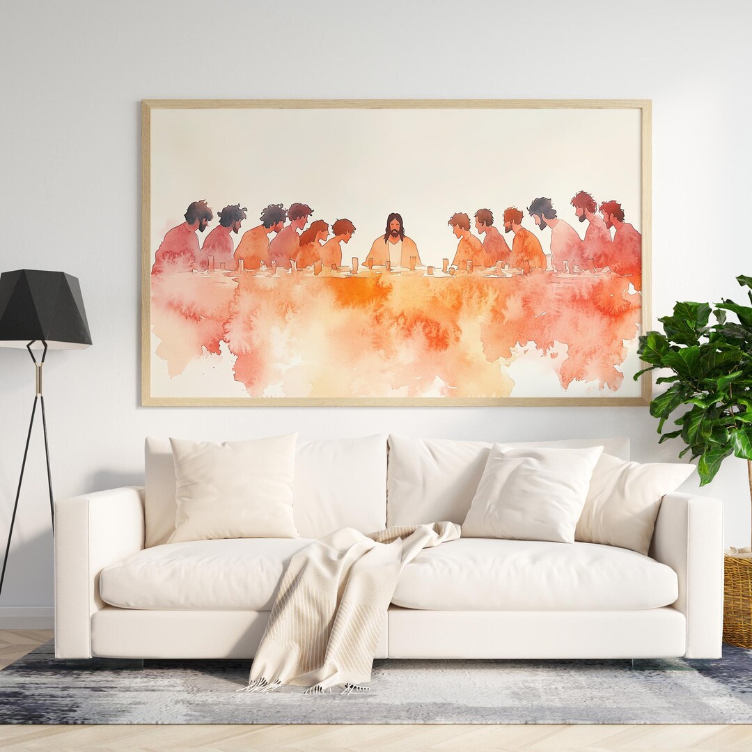 The Last Supper Printable Wall Art, Jesus and Disciples Poster ...