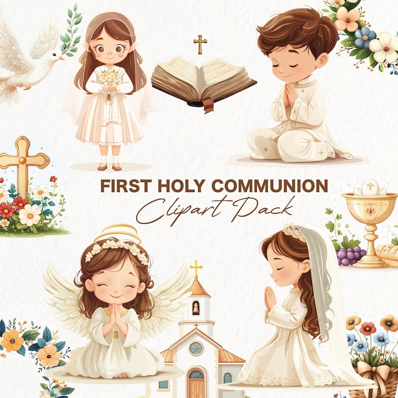 First Communion Clipart: - Etsy