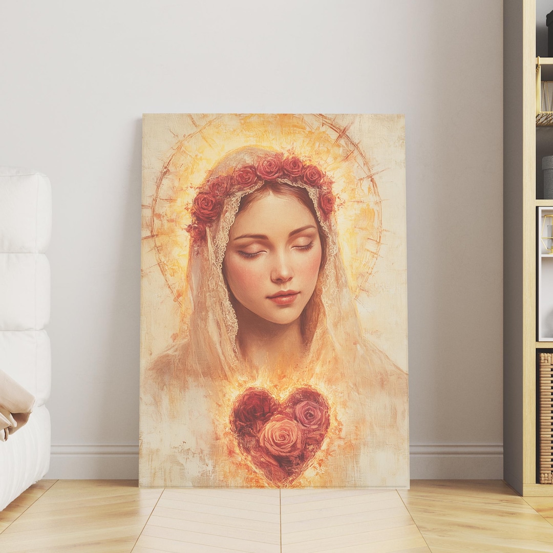 Virgin Mary Printable Wall Art, Catholic Christian Decor, Sacred Space ...
